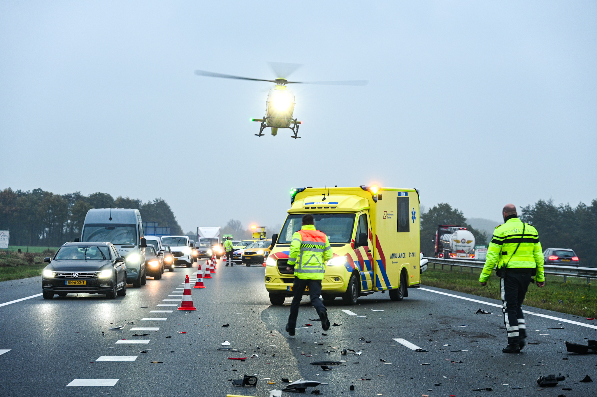Ongeval met lange file tot gevolg op A7 - 112Marum